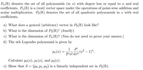 solved pn r ﻿denotes the set of all polynomials in x