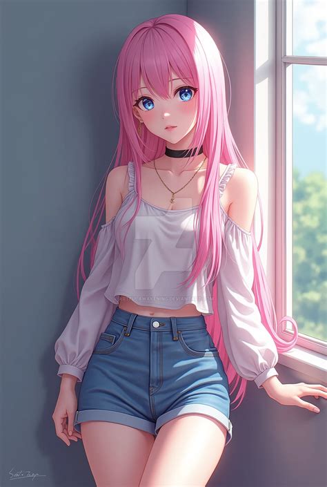 Anime Girl Pikn Hair By Artfulawakening On Deviantart