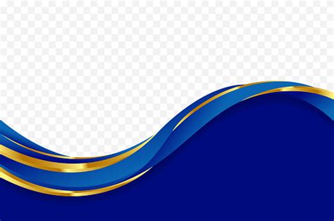 파란색과 금색은 바닥글 머리글 배경에 대한 물결 모양의 벡터 테두리를 구부립니다 인증서 전단지 레터헤드 배너 등 배경에 적합합니다 파도 패턴에 대한 스톡 벡터 아트 및 기타