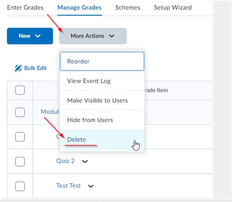 how do i delete a duplicate assignment in grading — brightspace