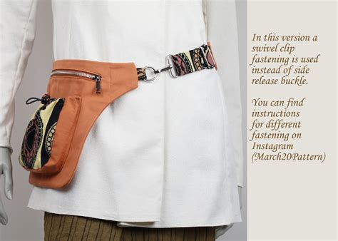 Waist Bag Pdf Sewing Pattern Hip Bag Belt Bag Travel Hip Etsy Uk