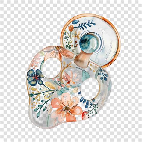 Pacifier Illustration Watercolor Premium Ai Generated Psd