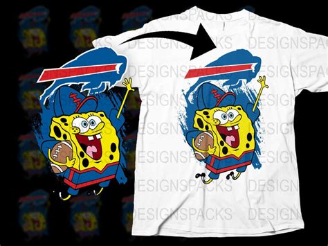 Fun Spongebob Squarepants Nfl Team Buffalo Bills Png Digital Download