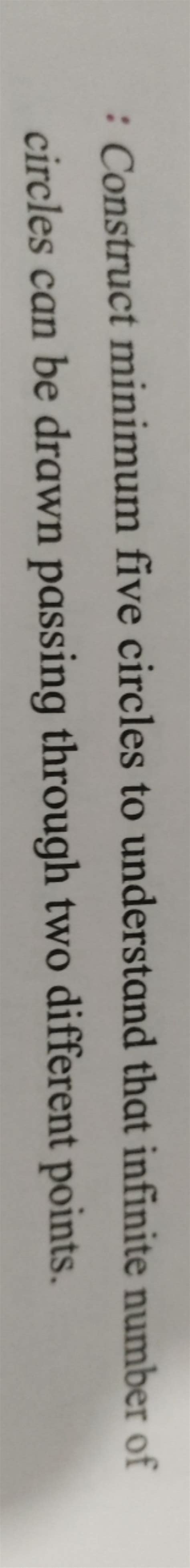 Construct Minimum Five Circles To Understand That Infinite Number Of Ci