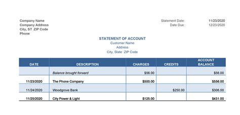 30 Account Statement Templates [free] Templatearchive