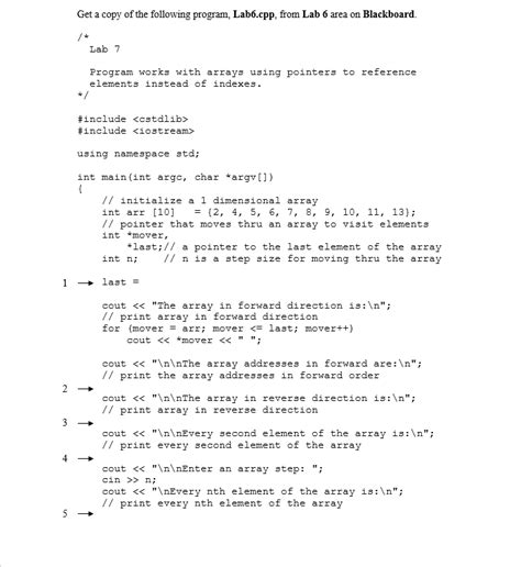Solved Get A Copy Of The Following Program Lab6cpp From