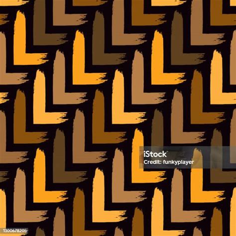 페인트 브러시 매끄러운 패턴 프리핸드 그런지 디자인 배경 대각선 쪽모이 쪽 마루 타일 바닥 모티프 장식 검은색에 대한 스톡 벡터 아트 및 기타 이미지 Istock