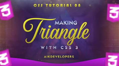 😱making Triangle With Css 3 😱 Aik Developers Css Tutorial 08