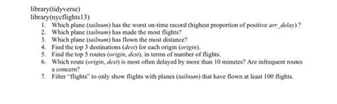 solved answer only question 6e tidyverse package and
