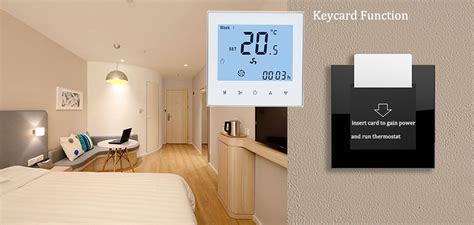 Hotel Room Temperature Controller With Keycard Function Smart Fan Coil Unit Cenral Ac Thermostat