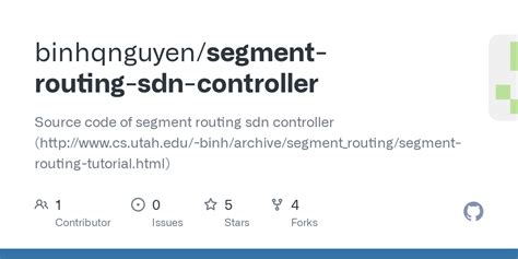 github binhqnguyen segment routing sdn controller source code of