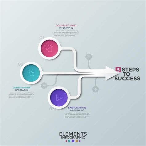 Premium Vector Flowchart Colorful Round Elements With Linear Icons Inside Connected Into