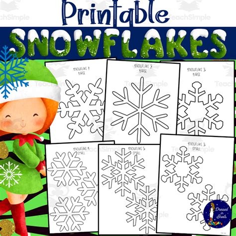 Printable Snowflakes By Teach Simple