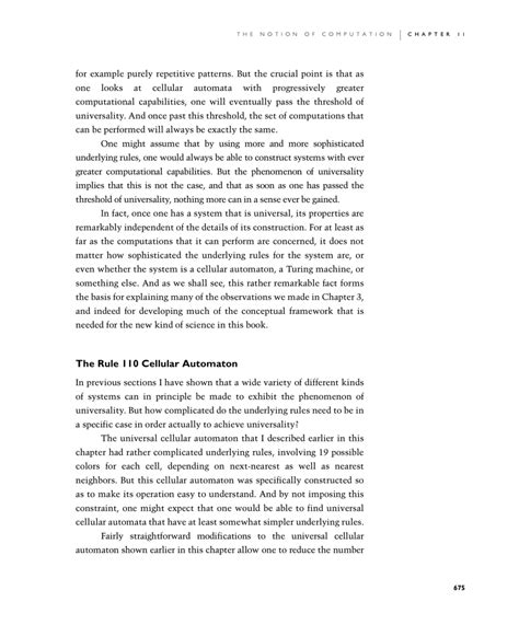 The Rule 110 Cellular Automaton A New Kind Of Science Online By Stephen Wolfram Page 675