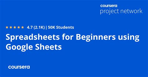 Spreadsheets For Beginners Using Google Sheets