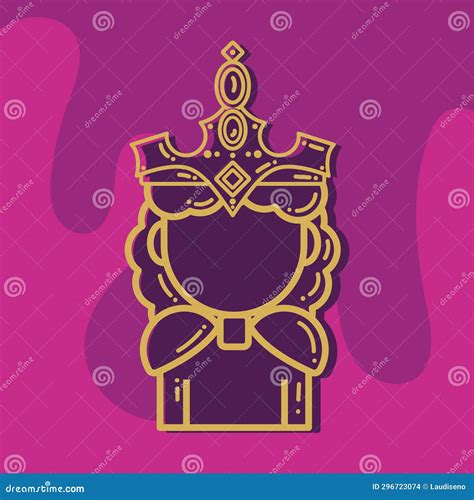 isolated queen icon royalty icon vector stock illustration