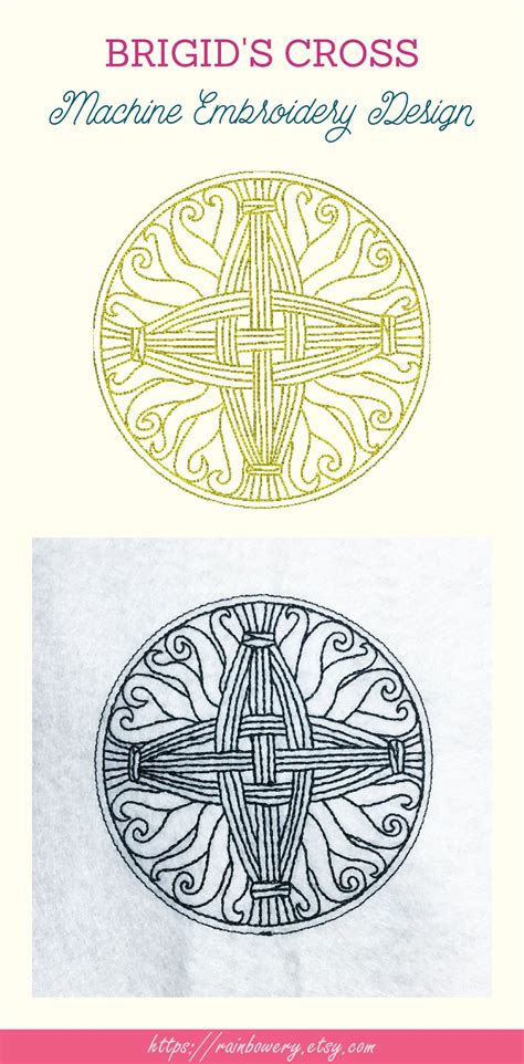 St Brigids Cross Machine Embroidery Design St Brigids Cross Design