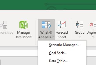 Excel Whatif ScenarioManager GoalSeeker DataTable Datafireball Excel Whatif ScenarioManager GoalSeeker DataTable Datafireball