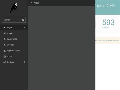 menu navigator disappeared after upgrading to wagtail 2 6 from 2 5