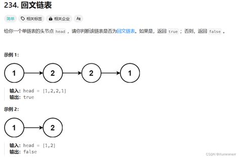 Leetcode刷题之hot100之回文链表 Csdn博客