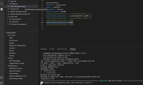 platformio 3 4 3 ffat no data file in build filesystem image