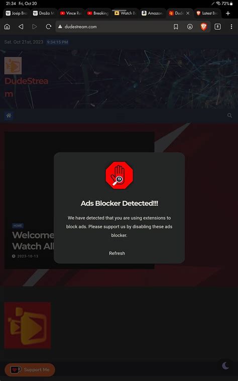 Dudestream.com "Ad Blocker Detected" - Ad-Blocking - Brave Community