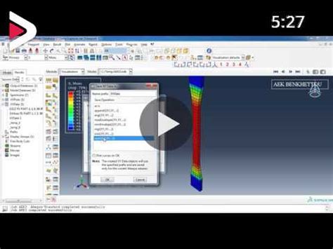 tensile test using ABAQUS part Diagram Force Displacement دیدئو dideo