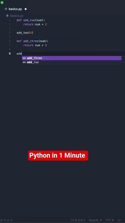 Python In 1 Minute Youtube