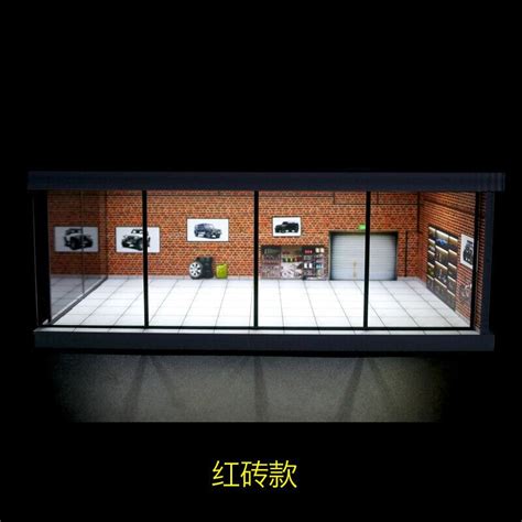 164 Diorama Car Garage Model Led Lighting Car Parking Lot Scene