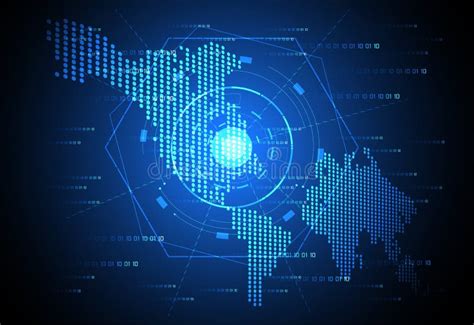 Abstract Technology Concept Global Network Connection Futuristic Stock Vector Illustration Of