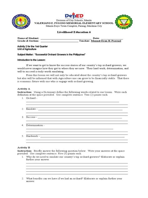 Successful Orchard Growers In The Philippines Defining Key Terms And Identifying Benefits Of