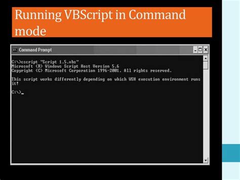 Learn Vbscript Part 1 Of 4 Ppt