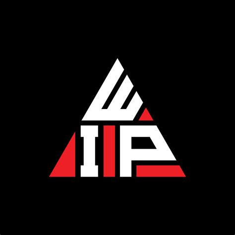 Wip Triangle Letter Logo Design With Triangle Shape Wip Triangle Logo