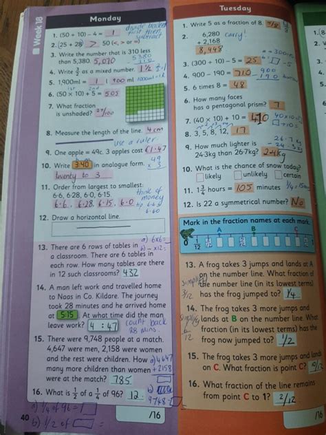 Room 11 Master Your Maths Answers Week 18 St Francis Senior School