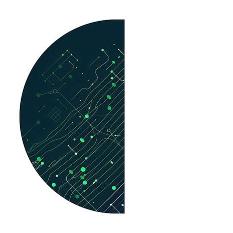 Premium Photo Photo Icons Circle Half Icon Green Technology Texture