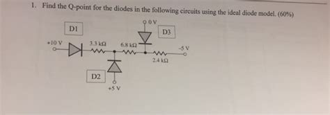 Solved Find the Q-point for the diodes in the following | Chegg.com