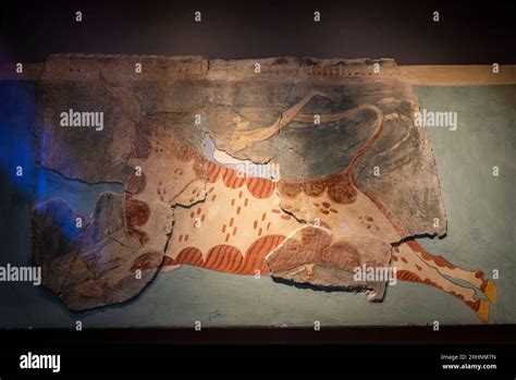 Bull Leaping Fresco From Tiryns Mycenaean Culture 13th Century Bc