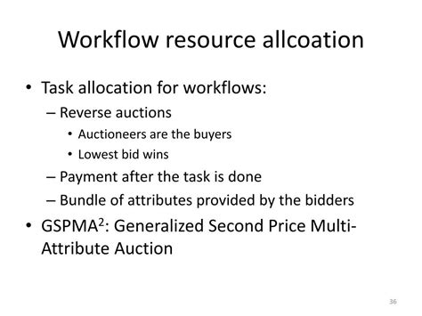 ppt workflow resource allocation through auctions powerpoint