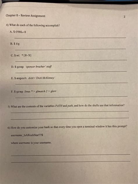 Solved Intro To Unixlinux Chapter 8 Review Assignment