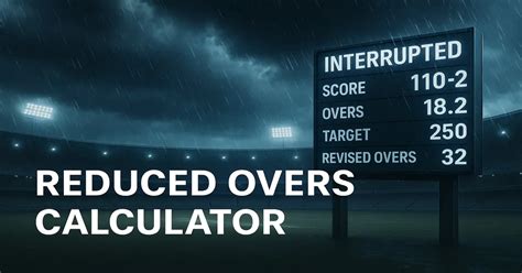 Reduced Overs Calculator Crick Insights