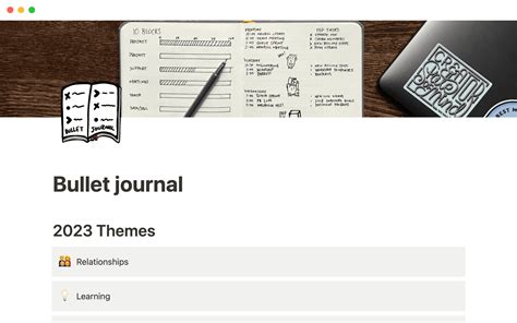Bullet Journal Template Notion Marketplace