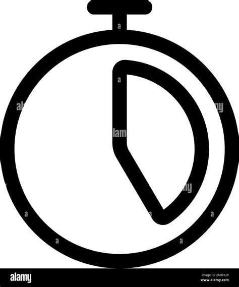 Stopwatch Icon Vector Isolated Contour Symbol Illustration Stock