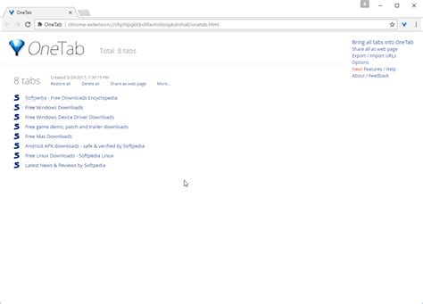 OneTab For Chrome Download Softpedia