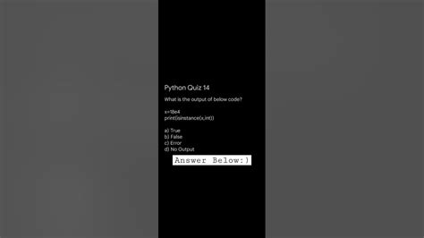 Python Quiz 14 For Beginners Codingforbeginners Coding