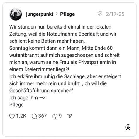Eine Notaufnahme Ein überforderter Mann Und Ein Problem Das Uns