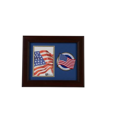 American Flag Medallion Portrait Picture Frame Fly American Flags
