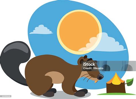 Biber Im Comicstil Stock Vektor Art Und Mehr Bilder Von Abstrakt