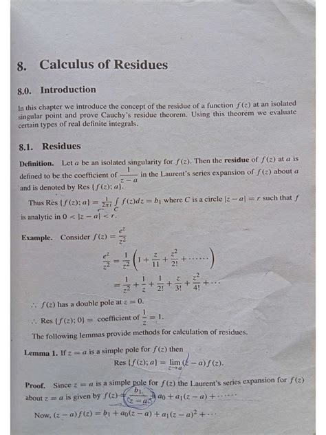 Module 3 Residues And Residue Theorem Integrals Pdf