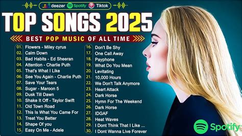 Dua Lipa, Bruno Mars, Adele, Ed Sheeran, Maroon 5, Rihanna, The Weeknd ...