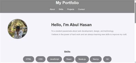 Webdeveloper Portfolio Html Css Javascript Fullstackjourney Webdevelopment